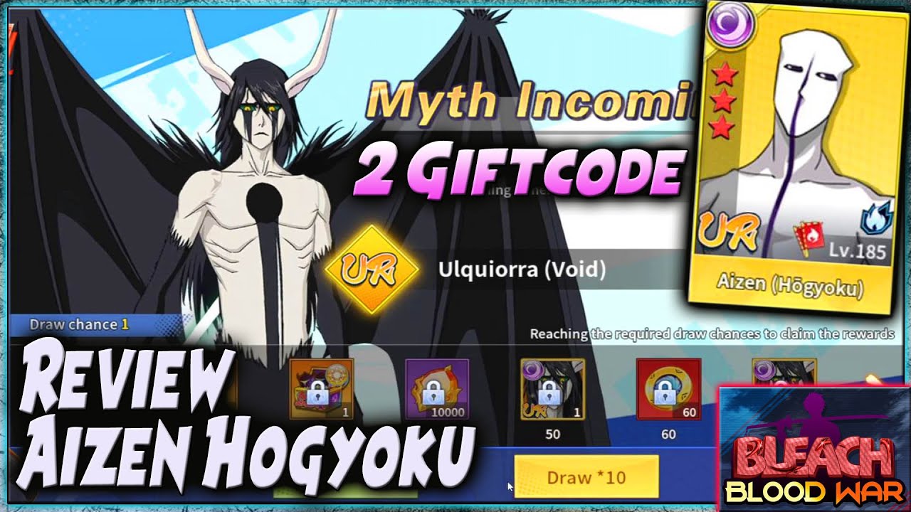2 GIFTCODE | GACHA UR ULQUIORRA VOID | REVIEW B8 UR AIZEN HOGYOKU 🔥 ...
