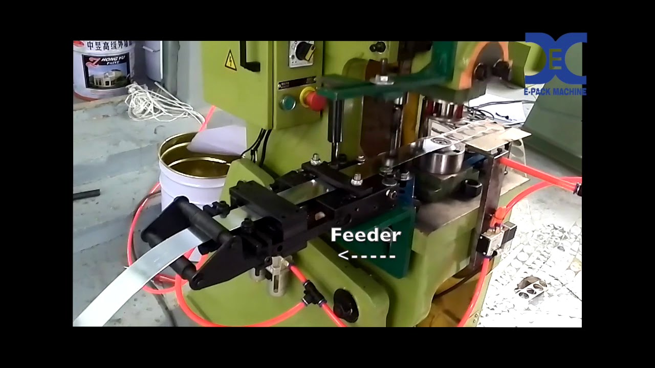 40-50cpm can lid cover punch press line with automatic strip feeder ...