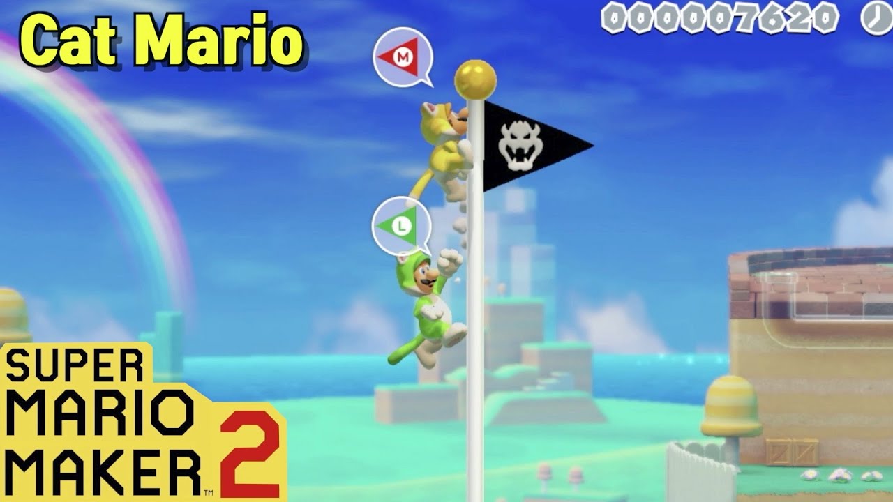Super Mario Maker 2: multiplay versus #83 Cat Mario - YouTube