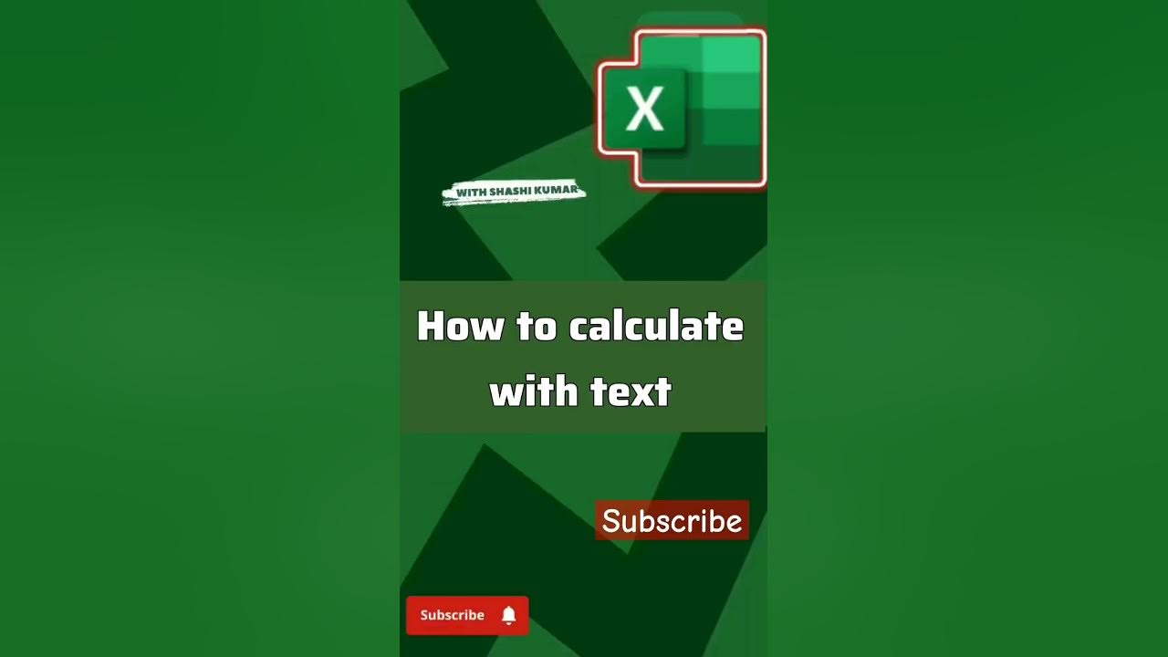 How to calculate with text | MS Excel #msexcel #exceltricks #excel #video #tutorial #excelguide ...