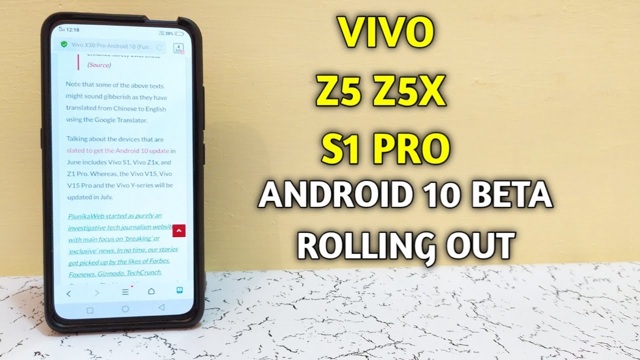 Vivo z series and vivo s1 pro android 10 beta rolling out - YouTube
