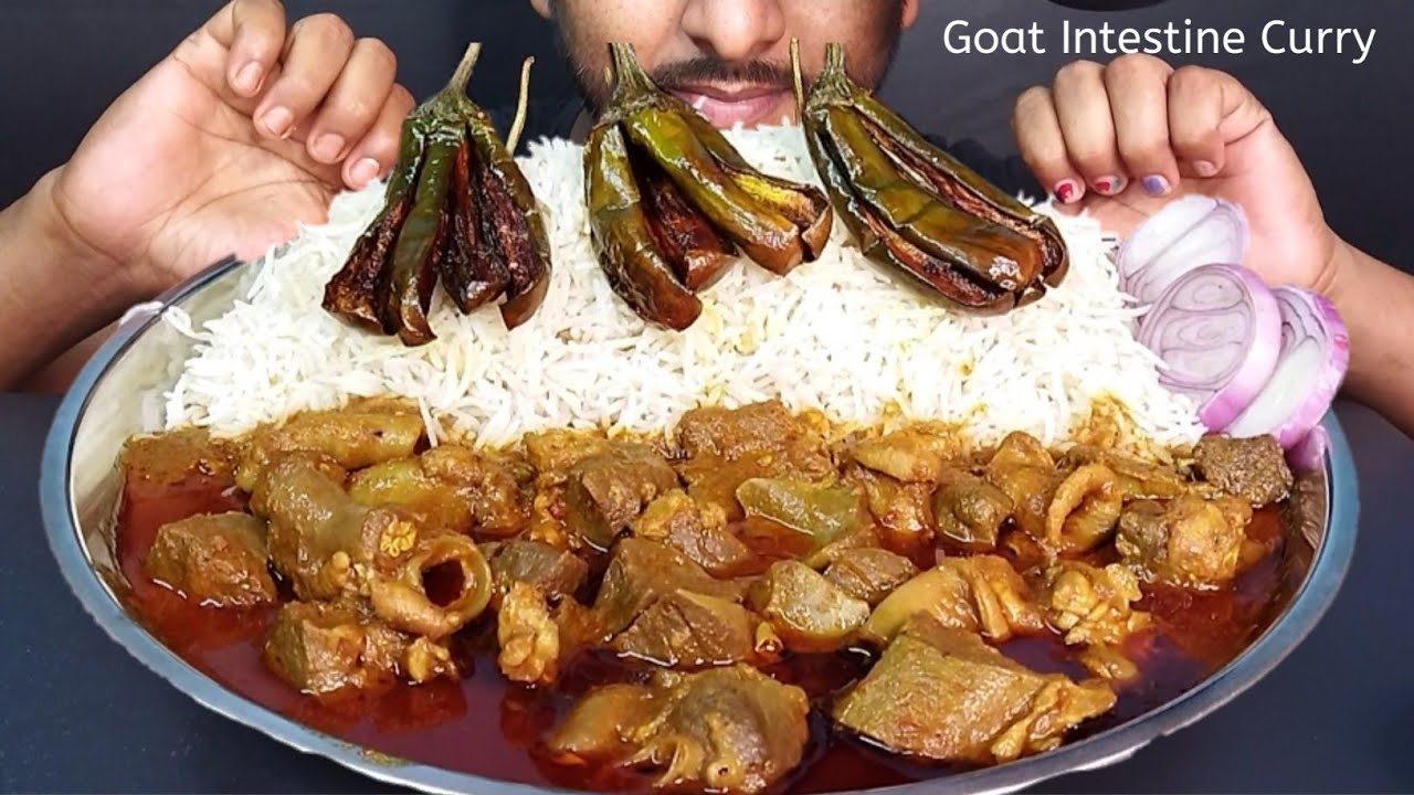 Oily Spicy Mutton Lungs / Fefda, Chusta Curry Eating With Rice | Fatty ...