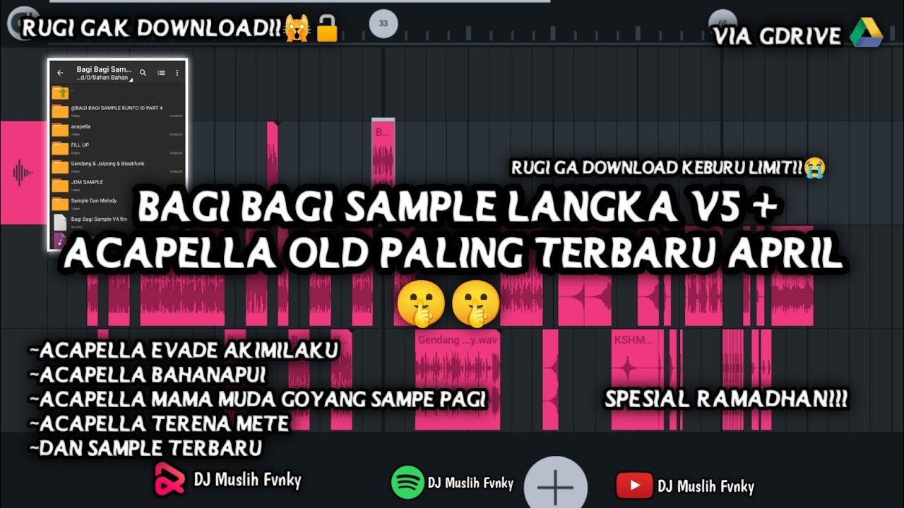 Bagi Bagi Sample V5 Acapella Old Dan Sample Paling Terbaru April🤫 - YouTube