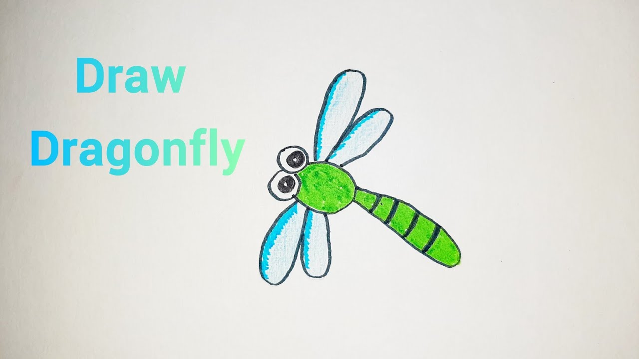 How to Draw Dragonfly| Easy Dragonfly Drawing| Draw Easy Dragonfly ...