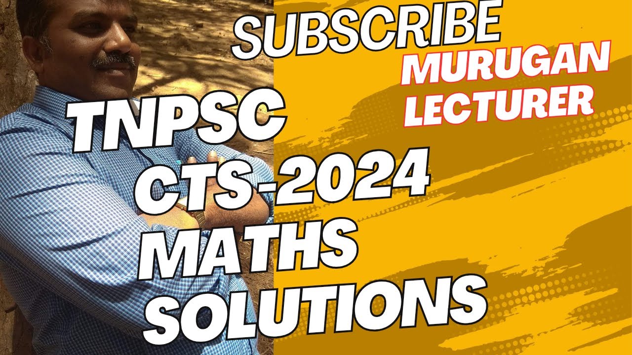 TNPSC CESE/CTS exam MATHS problems solution1 @gmtech1935 - YouTube