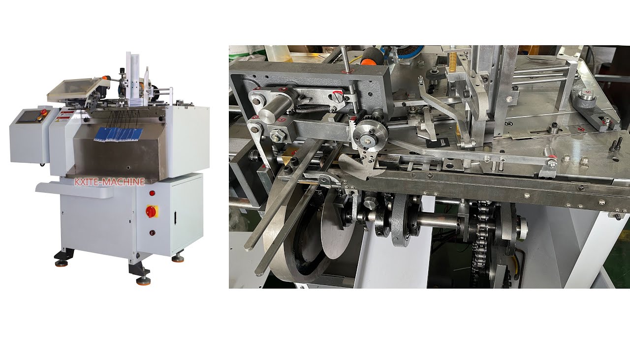 Automatic Double Pieces Hangtag Threader knot tying Machine - YouTube