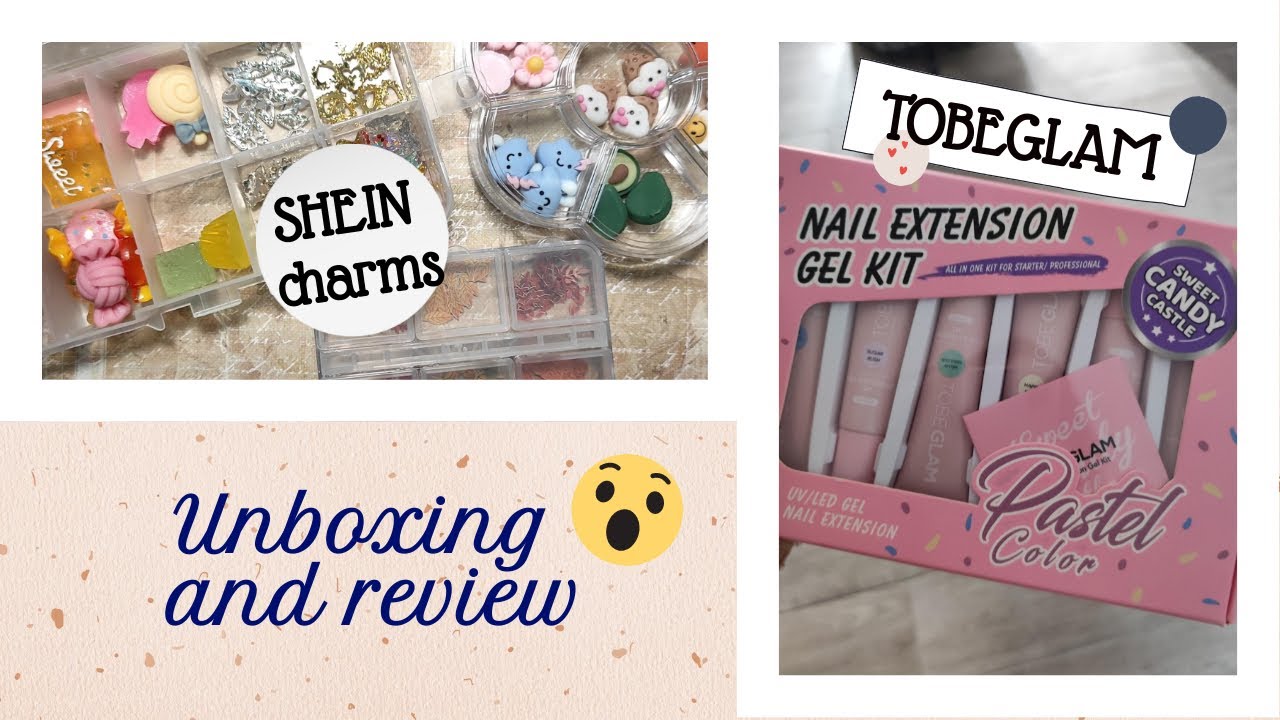 Shein charm unboxing 🍬 + Tobeglam polygel review 👀 | Nails & Sunflowers ...