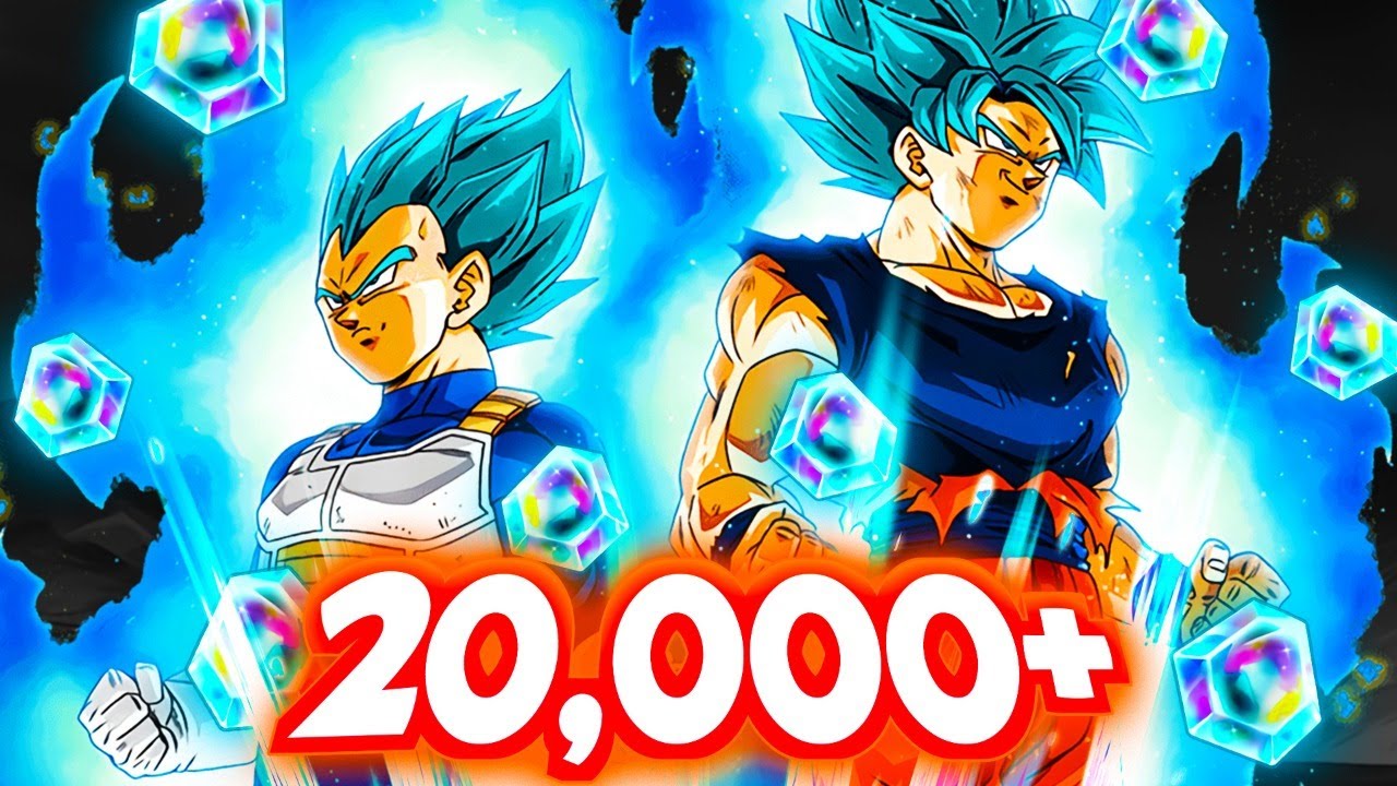 (Dragon Ball Legends) 20K+ CRYSTALS LIVE SUMMONS FOR BLUE GOKU & VEGETA ...
