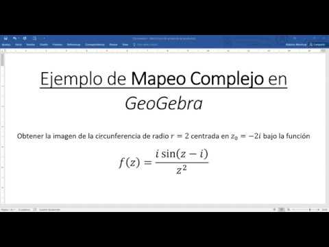 Mapeo Complejo utilizando GeoGebra - YouTube