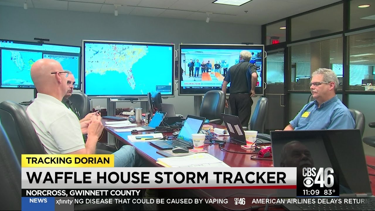 Waffle House opens storm center ahead of Dorian's U.S. landfall - YouTube