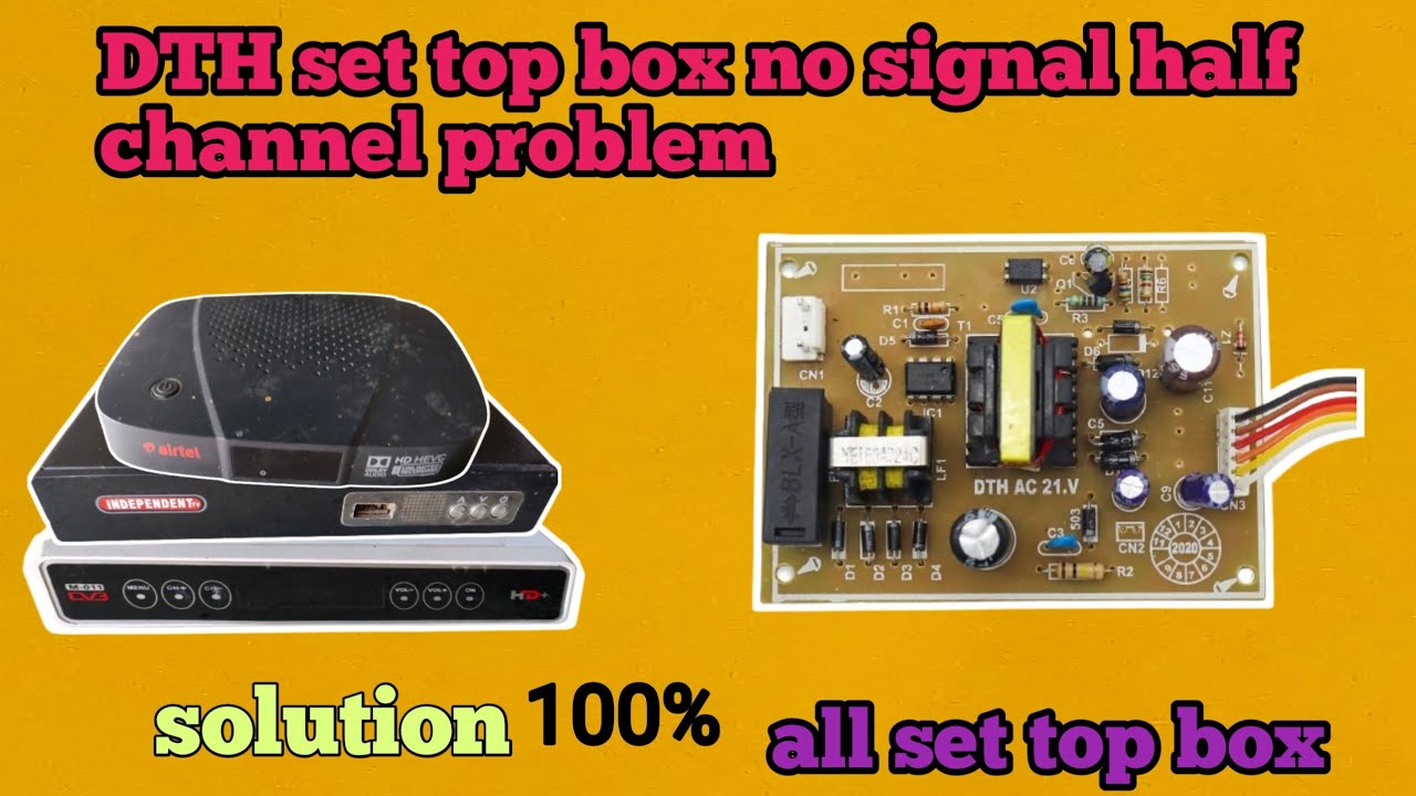 DTH set top box सिग्नल प्रॉब्लम//सेट टॉप बॉक्स हाफ चैनल प्रॉब्लम//how ...