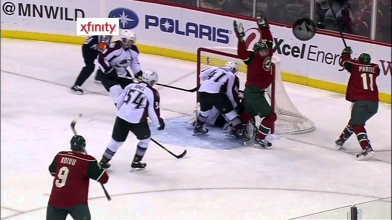 Danny Heatley 2nd goal 19 Jan 2013 Colorado Avalanche vs Minnesota Wild ...