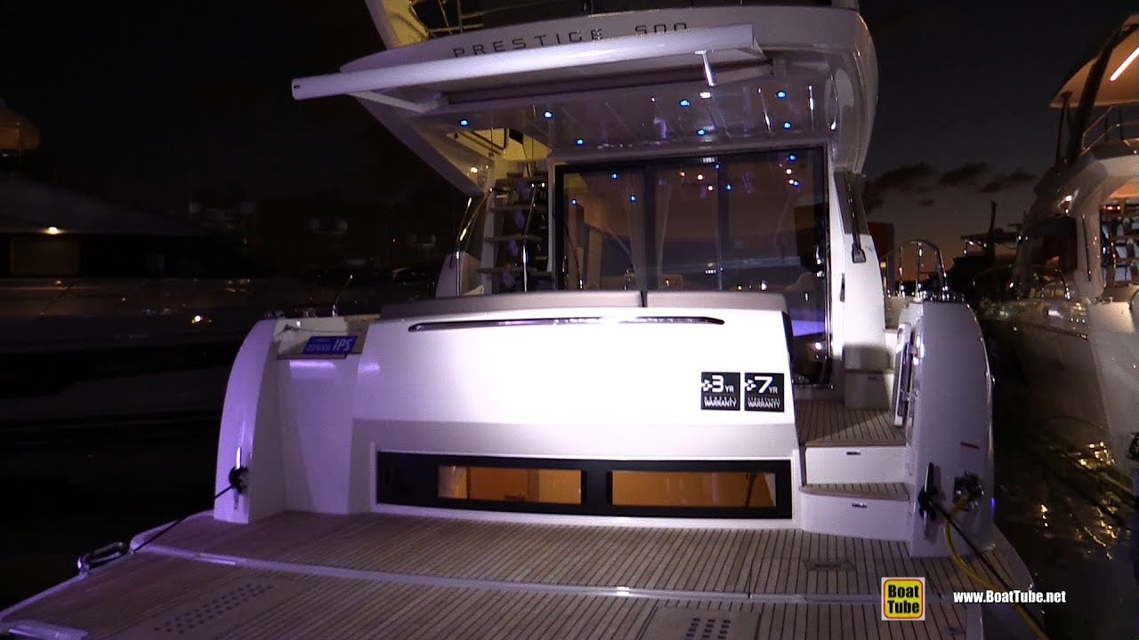 2019 Prestige 500 Luxury Yacht - Deck and Interior Walkaround - 2018 ...