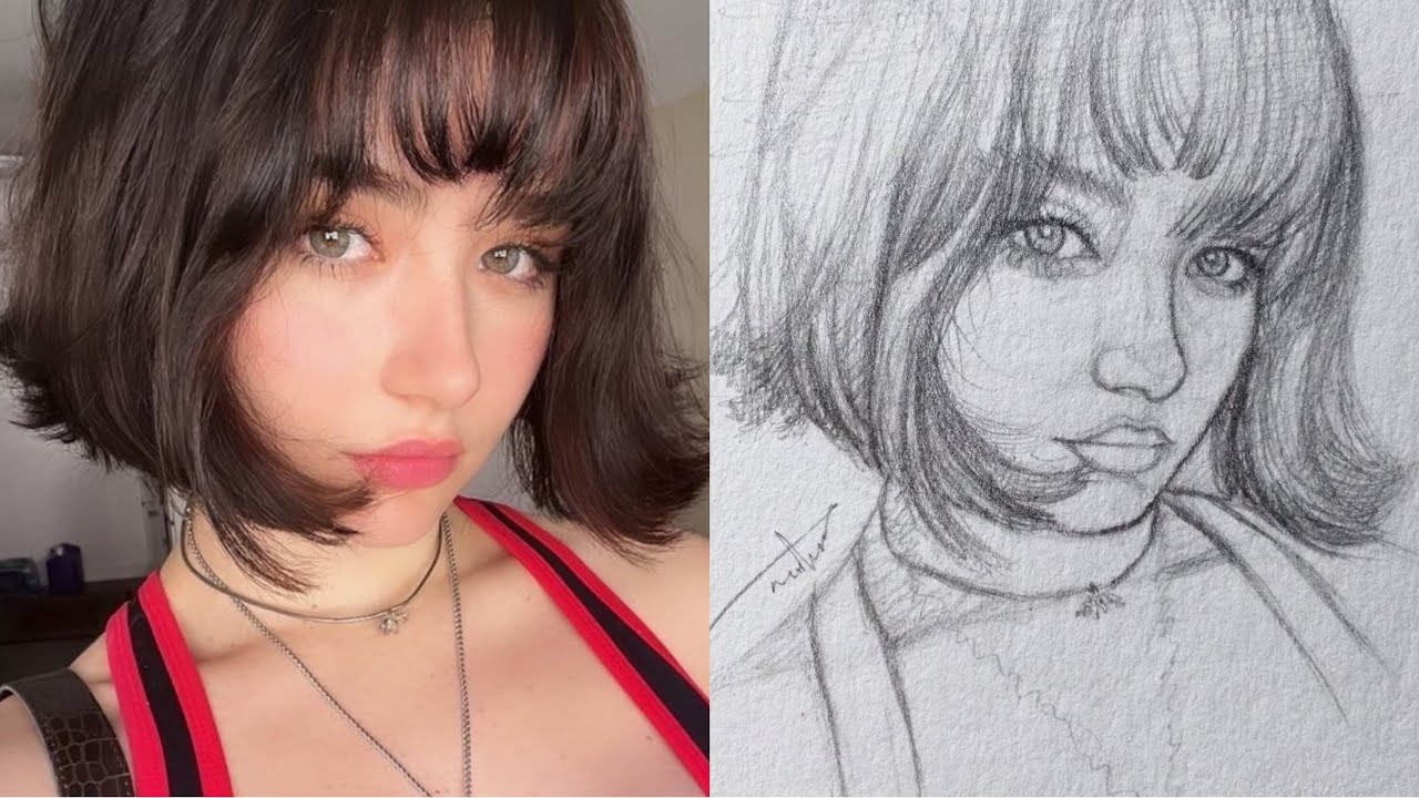 How wonderful is this method of drawing a face | Drawing a girl using ...