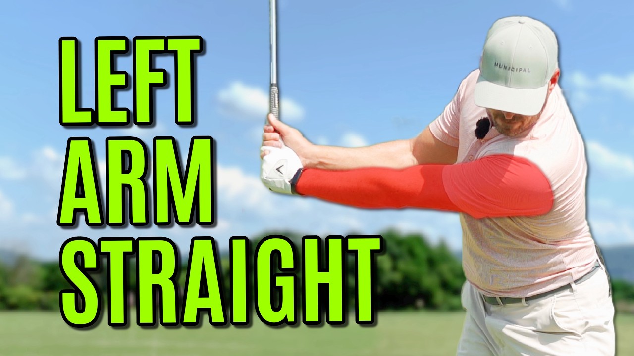 The Trick To Keeping The Left Arm Straight In The Golf Swing - YouTube