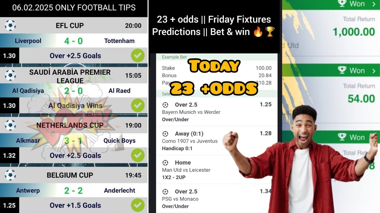 23 + odds || Friday Fixtures Predictions || Bet & win 🔥🏆 #sportybet ...