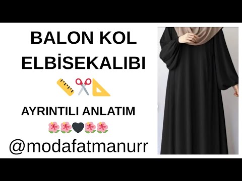 ✨BALON KOL ELBİSE KALIBI✨ @modafatmanur #fashion #dergi #modafatmanurr #modafatmanurkalıpları