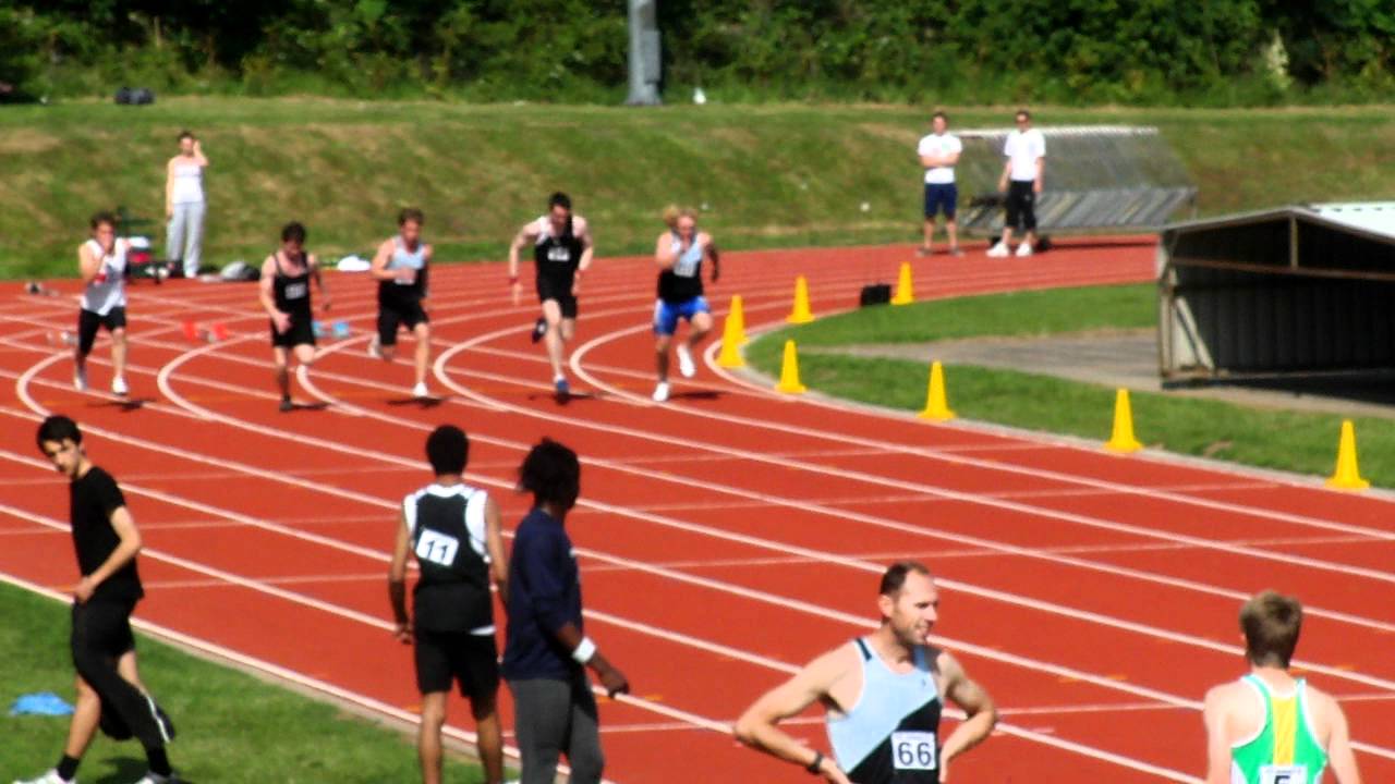 100m sprint Midlands 1 League at Rugby (guest race) - YouTube