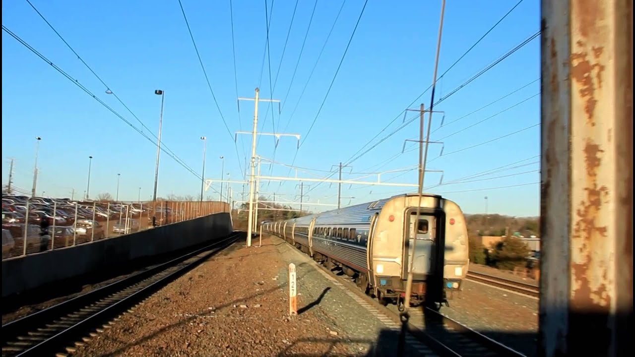 MARC/Amtrak: Four Trains at N. Carrollton RR, MD [ACS64/HHP-8/MP36/GP39 ...