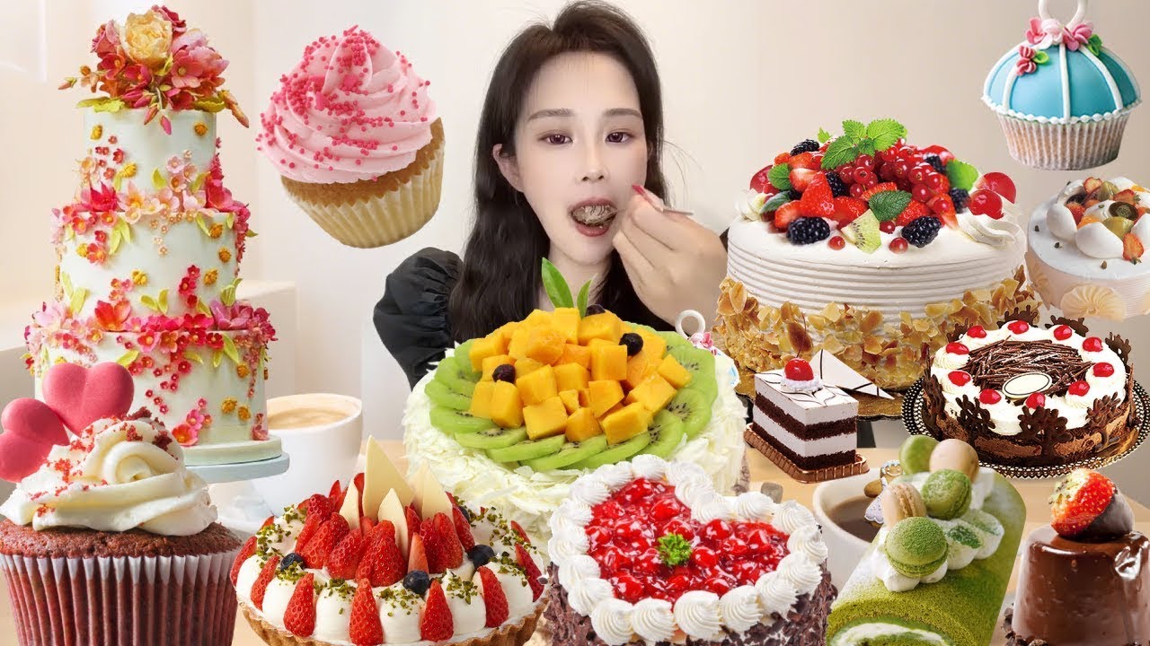 Asmr🍰Eating Matcha Cream Thousand Layer 🍰 (Soft And Waxy Sound) 크림丨먹방丨 ...