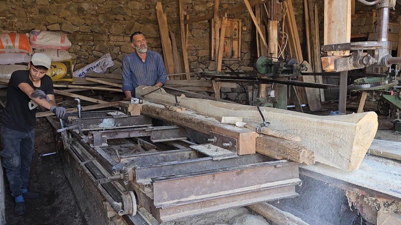 Amazing old Sawmill Wood Cutting Machinery (Most Things Are Made By ...