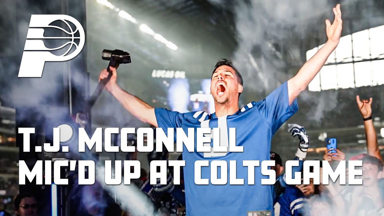 T.J. McConnell Mic'd Up to Strike Anvil at Colts Game - YouTube