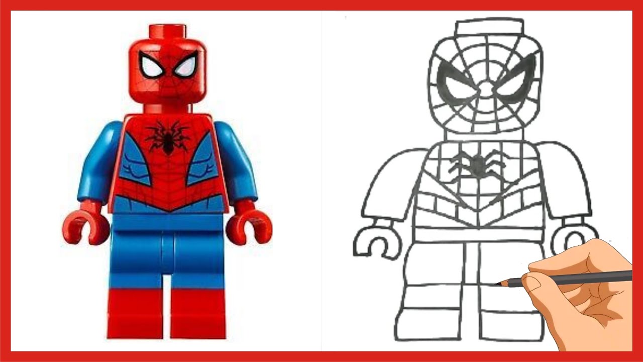 How to Draw SPIDERMAN LEGO - YouTube