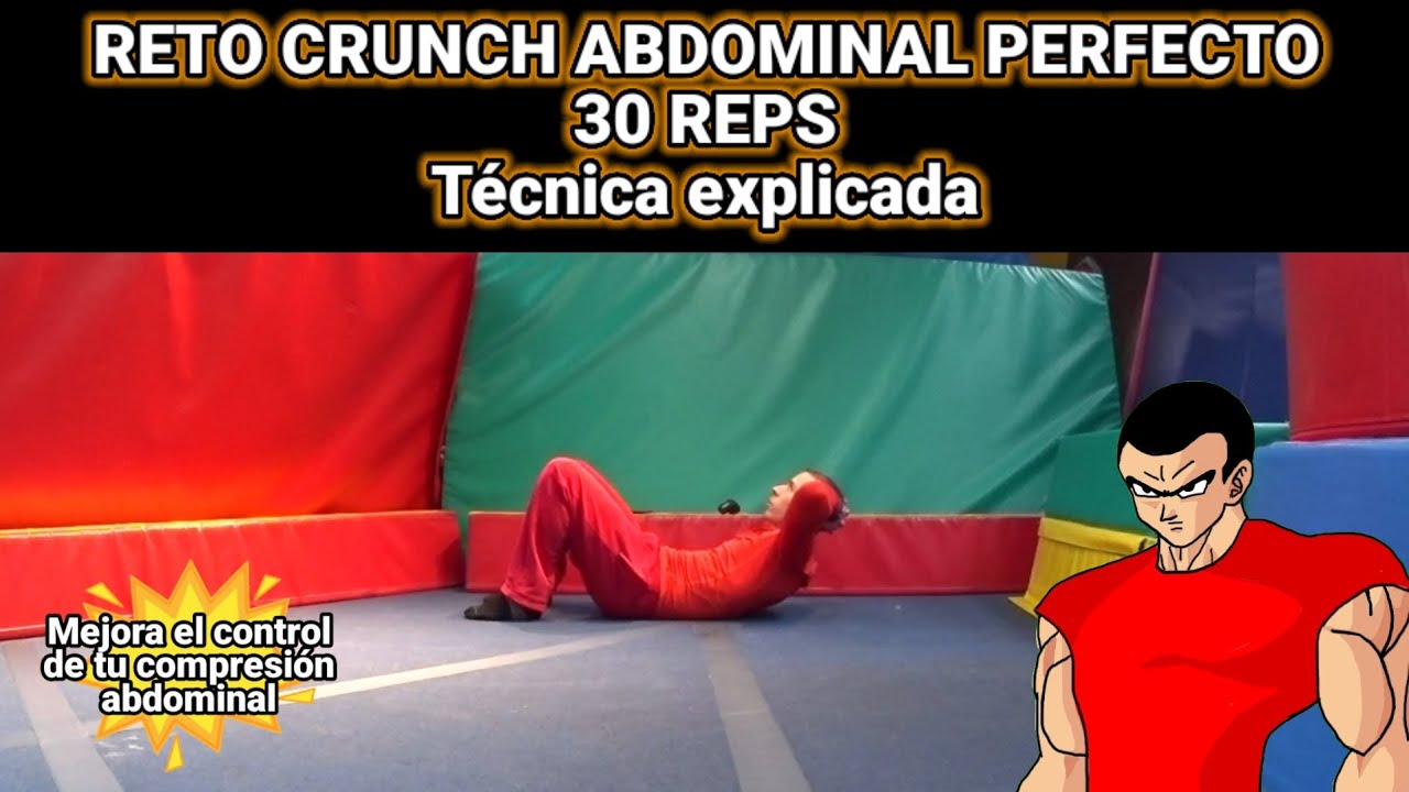 RETO 30 CRUNCH ABDOMINAL PERFECTO (TÉCNICA EXPLICADA) - YouTube