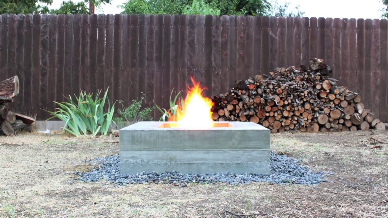How to Make a Concrete Fire Pit - YouTube