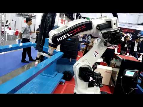 หุ่นยนต์เชื่อม Arc Welding Robot WELDEX W-14i - YouTube