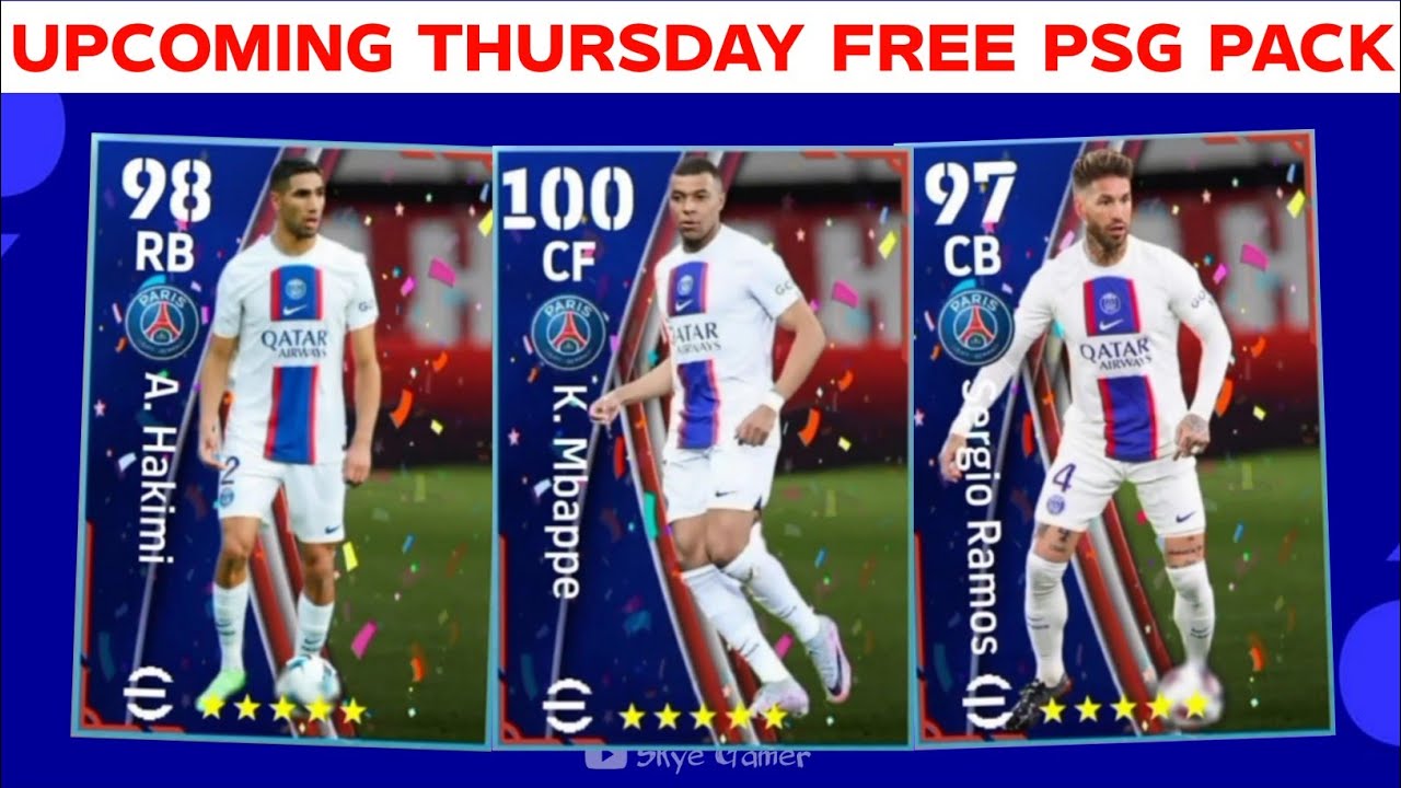 Upcoming Thursday Free PSG Pack efootball 2023 - YouTube