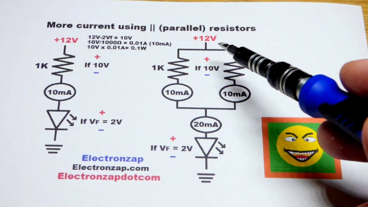 Parallel resistors provide more current when extra power is needed ...