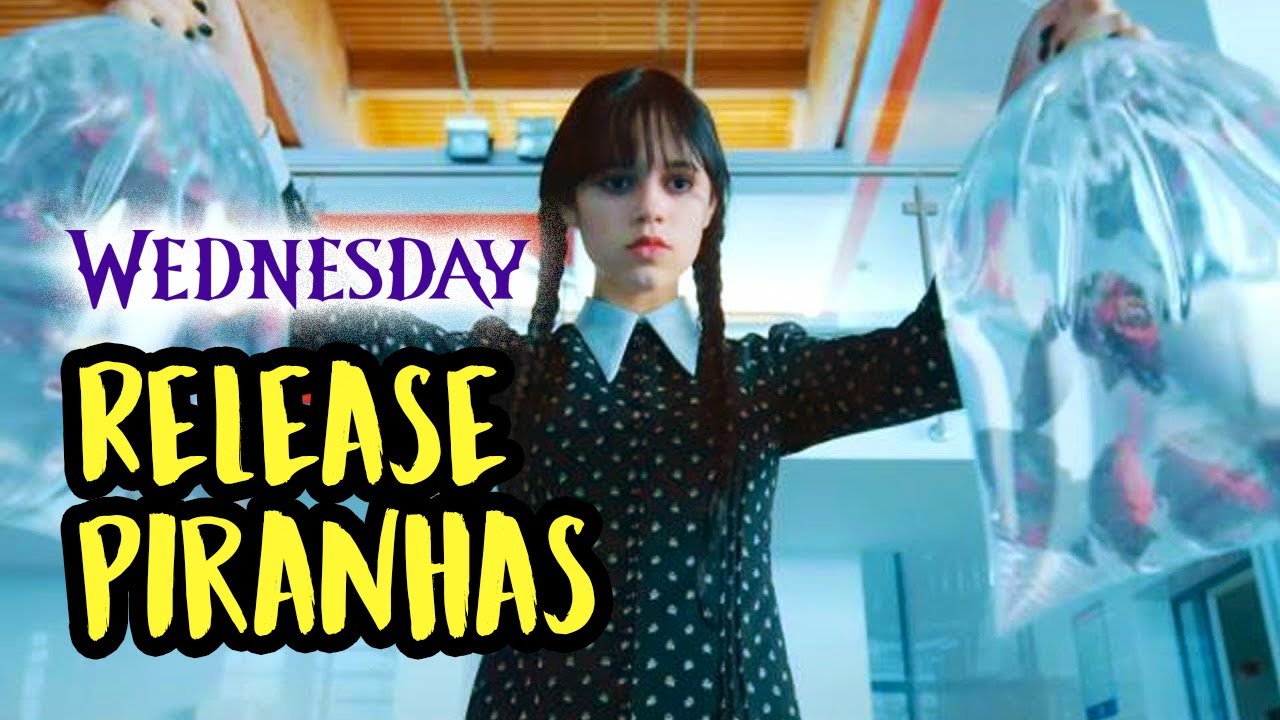 Wednesday 1x01 - Release Piranhas to the pool | Wednesday Addams ...