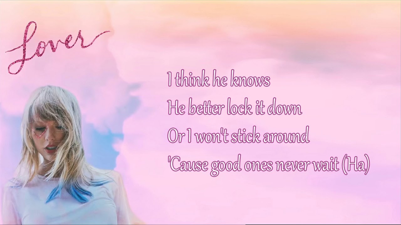I Think He Knows - Taylor Swift (Lyrics Video) - YouTube