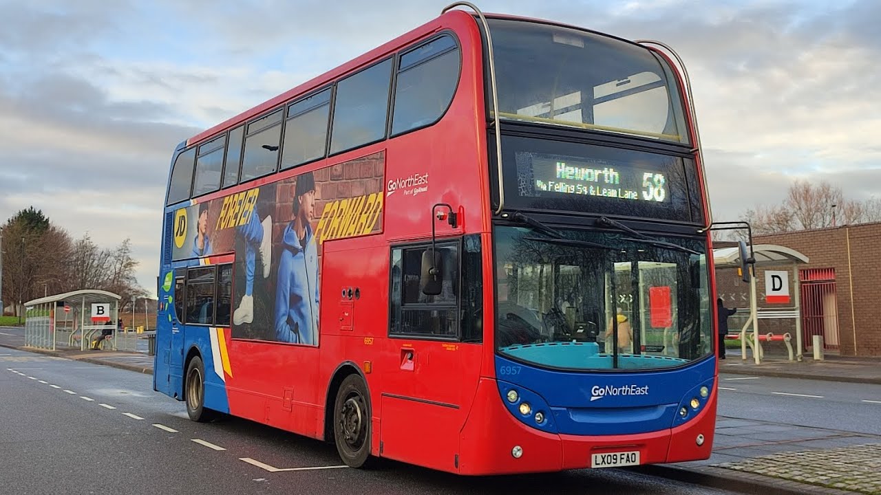 Go North East 6957 ADL Enviro400 trident (LX09 FAO) - YouTube