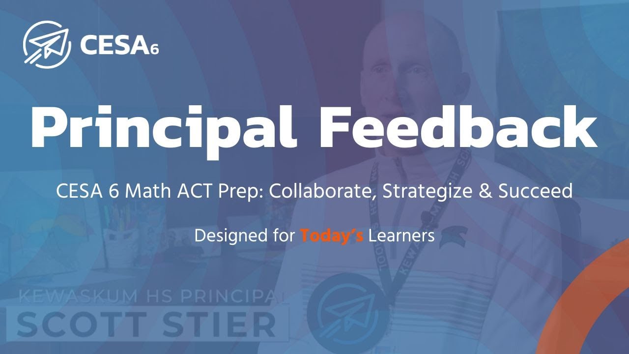 Scott Stier appreciates CESA 6 Math ACT Prep: Collaborate, Strategize ...