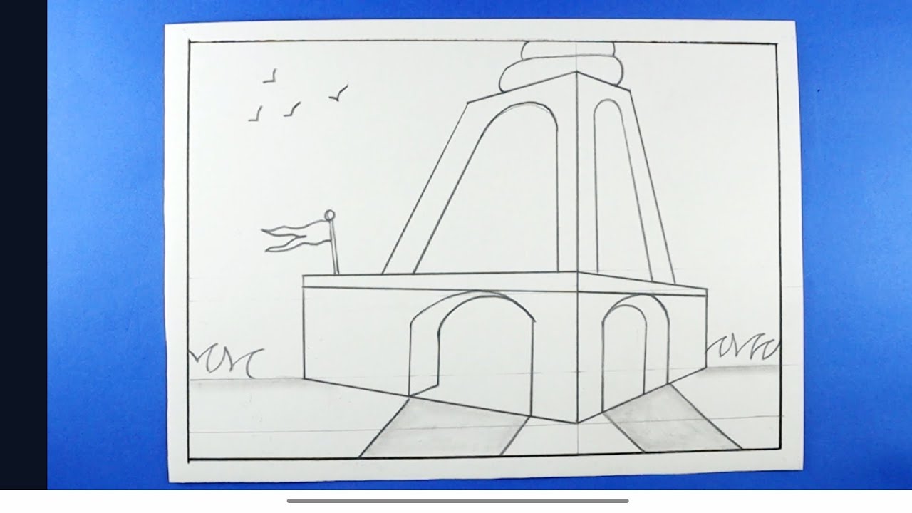 Hindu Marathi temple pencil drawing | Vithoba Temple - YouTube