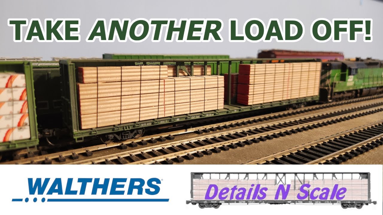 HO Scale 'Details N Scale' Flatcar Lumber Load - YouTube