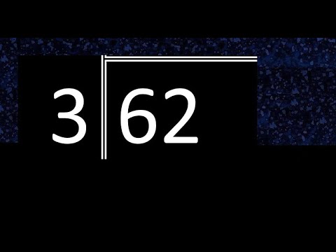 Divide 62 by 3 , decimal result . Division with 1 Digit Divisors . Long ...