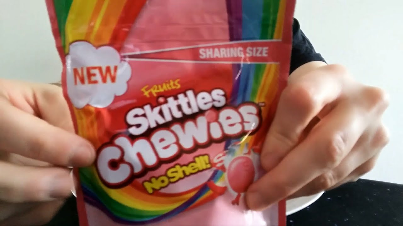 Skittles Chewies (Shell-less Skittles!) Review - YouTube