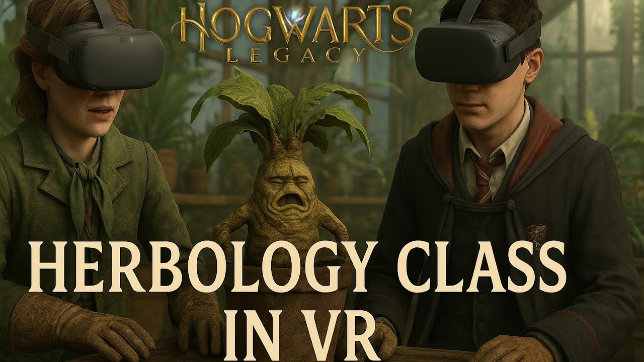 Herbology Class In Virtual Reality! // Hogwarts Legacy VR + UEVR Mod ...