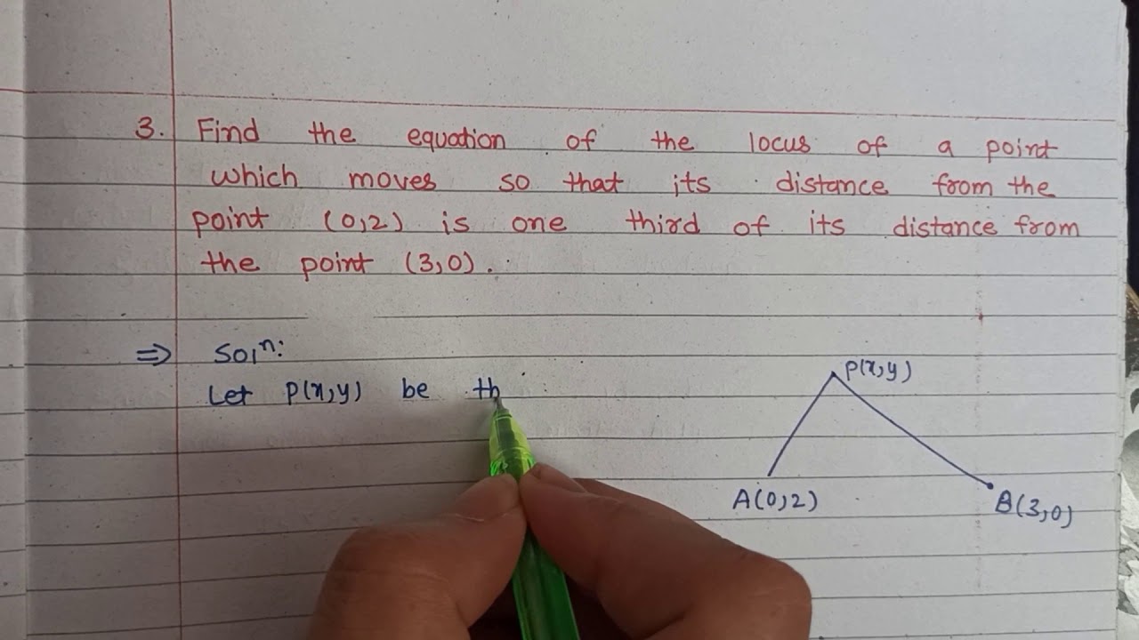 Locus of moving point long questions 3 - YouTube