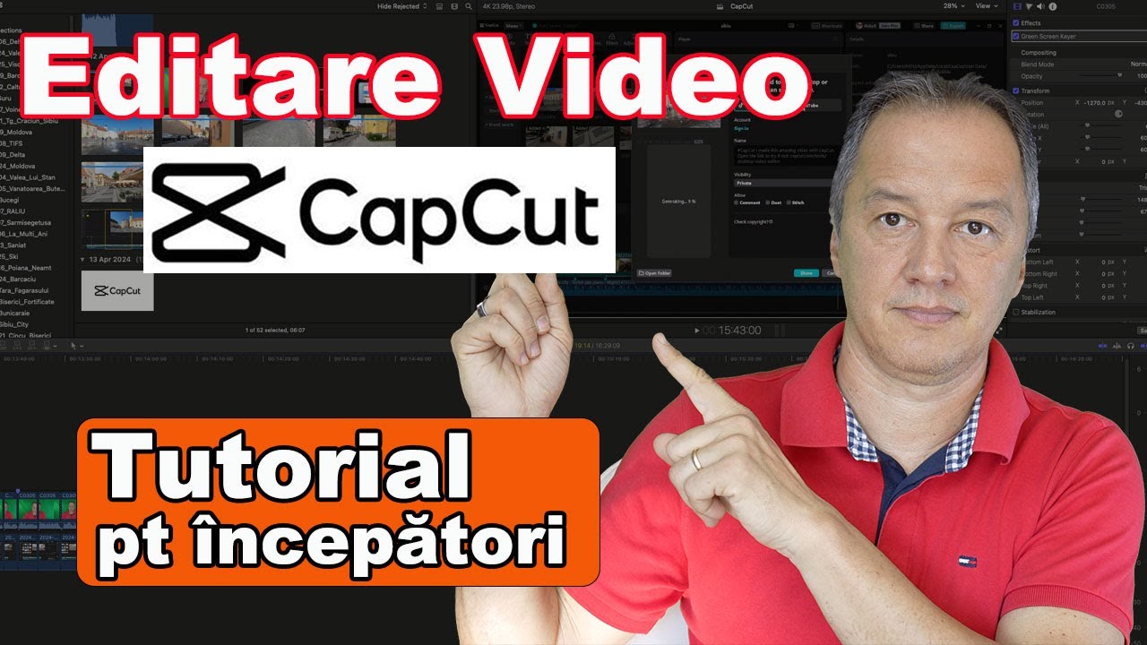 🎬 Tutorial Complet de Editare Video cu CapCut pentru Începători ️ pas ...
