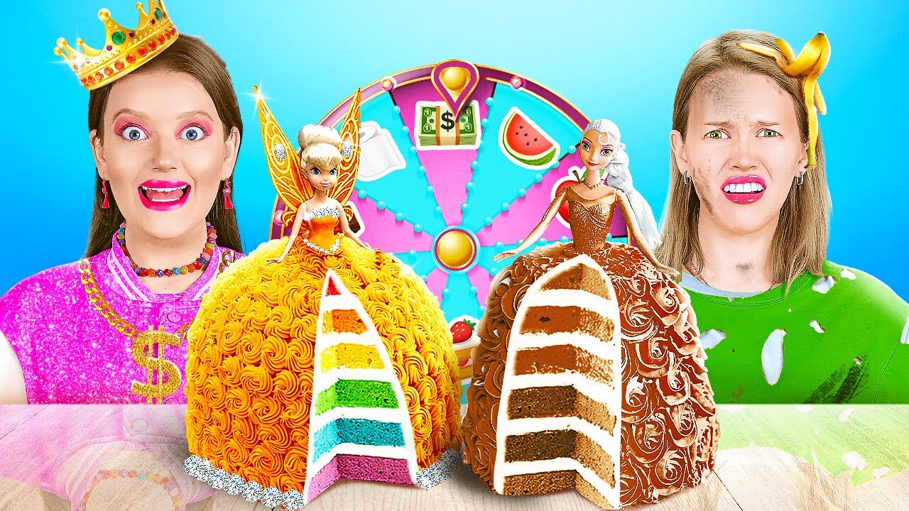 케이크 데코레이션 챌린지 || 먼저 케이크를 완성하는 사람이 승리합니다! 진짜 VS. 가짜 음식 123 GO! FOOD ...