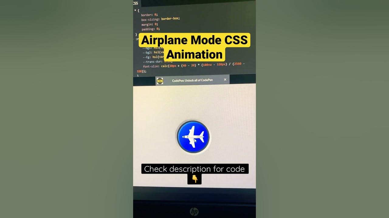 Airplane Mode Html Css Htmlcss Css3animation Css Htmlcsstutorial Youtube