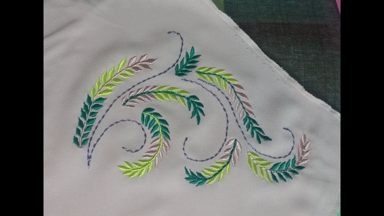 الطرز الرباطي رشمة سهلة جميلة broderie rbati - YouTube