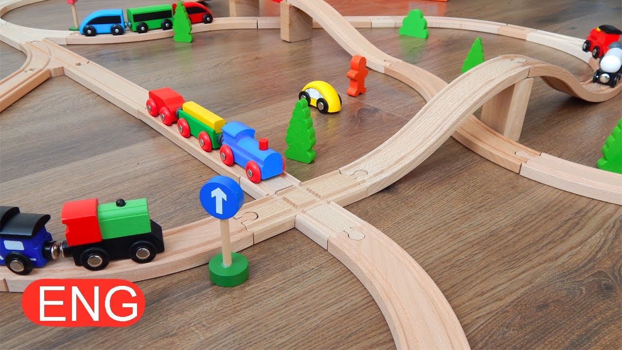 Wooden Train & Toy Cars - Crossroads | Toy Railway Adventure for Kids ...