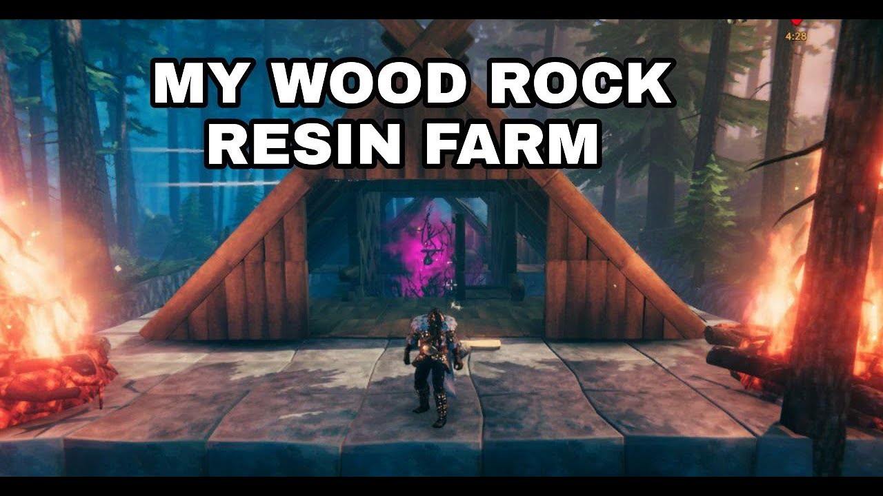 VALHEIM My Wood Rock Resin FARM - no mods - - YouTube