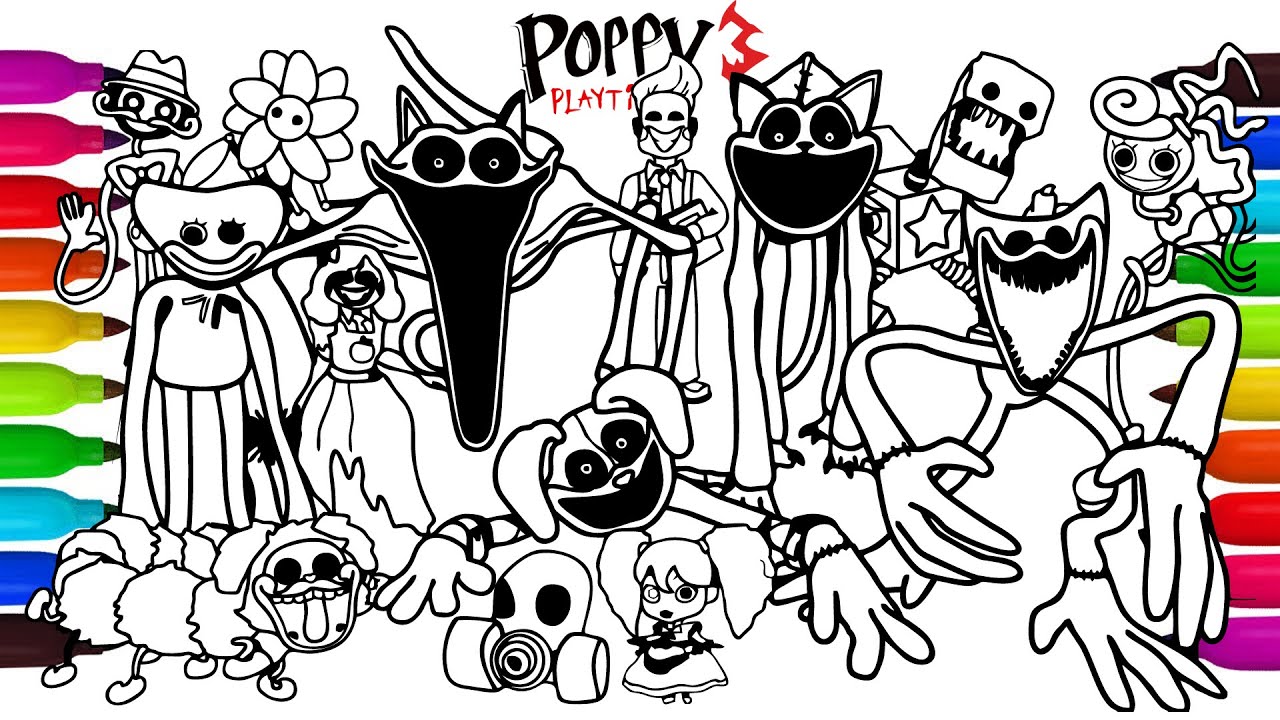 Poppy Playtime Coloring Pages New/How to Color ALL CHARACTER Fearful ...