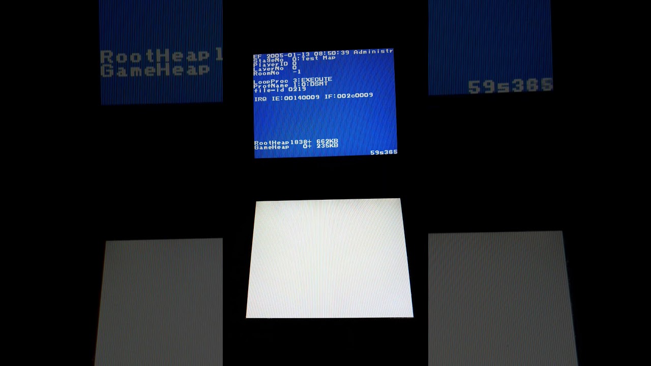Super Mario 64 DS Crash Debugger screen on Nintendo DSi XL - YouTube